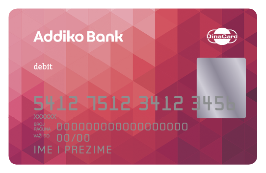 DinaCard Debit kartica - Addiko Bank Srbija